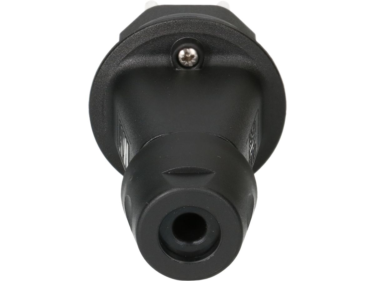Stecker MH Typ 13 3-polig mit 10A Sicherung schwarz IP55 - MAX HAURI AG