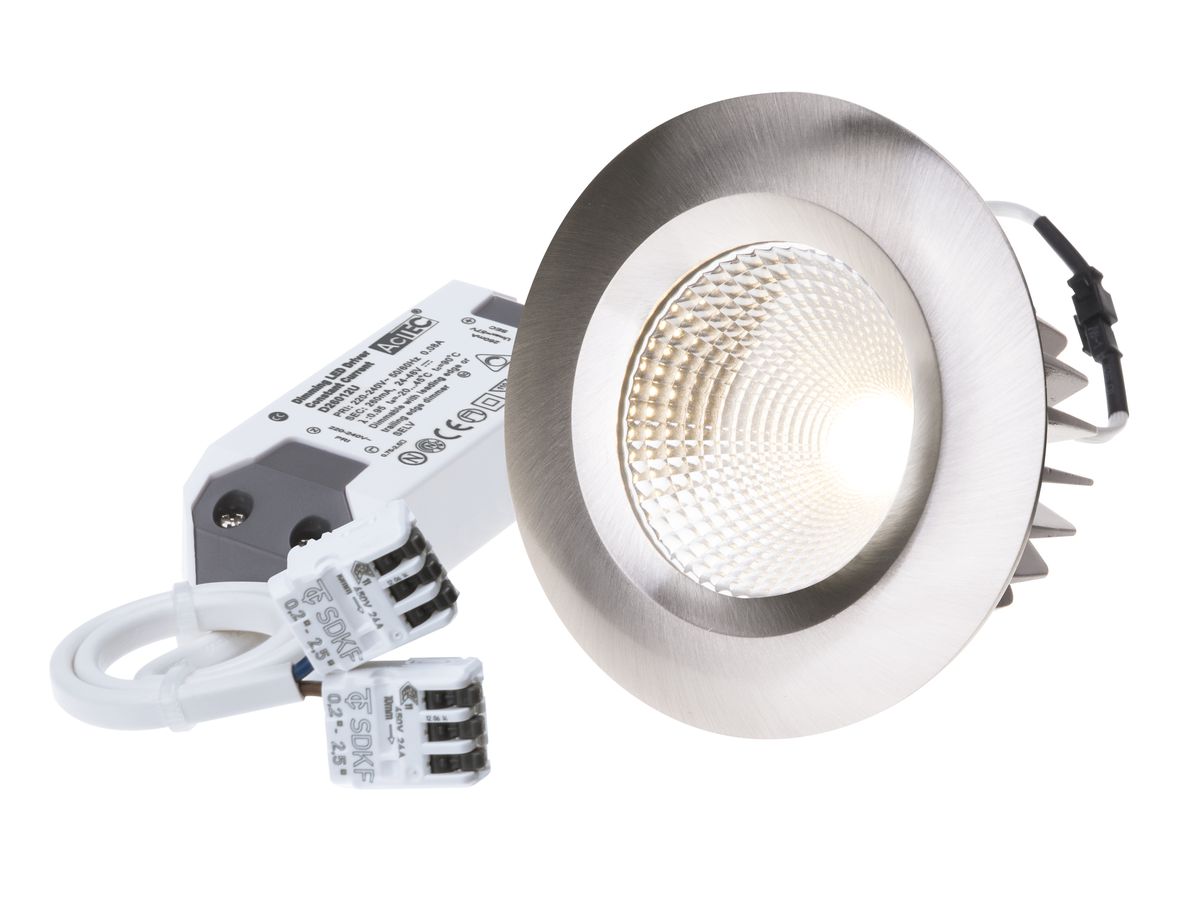 LED-Einbauspot STATO Ø80 Nickel gebürstet 3000K 960lm 60° - MAX HAURI AG