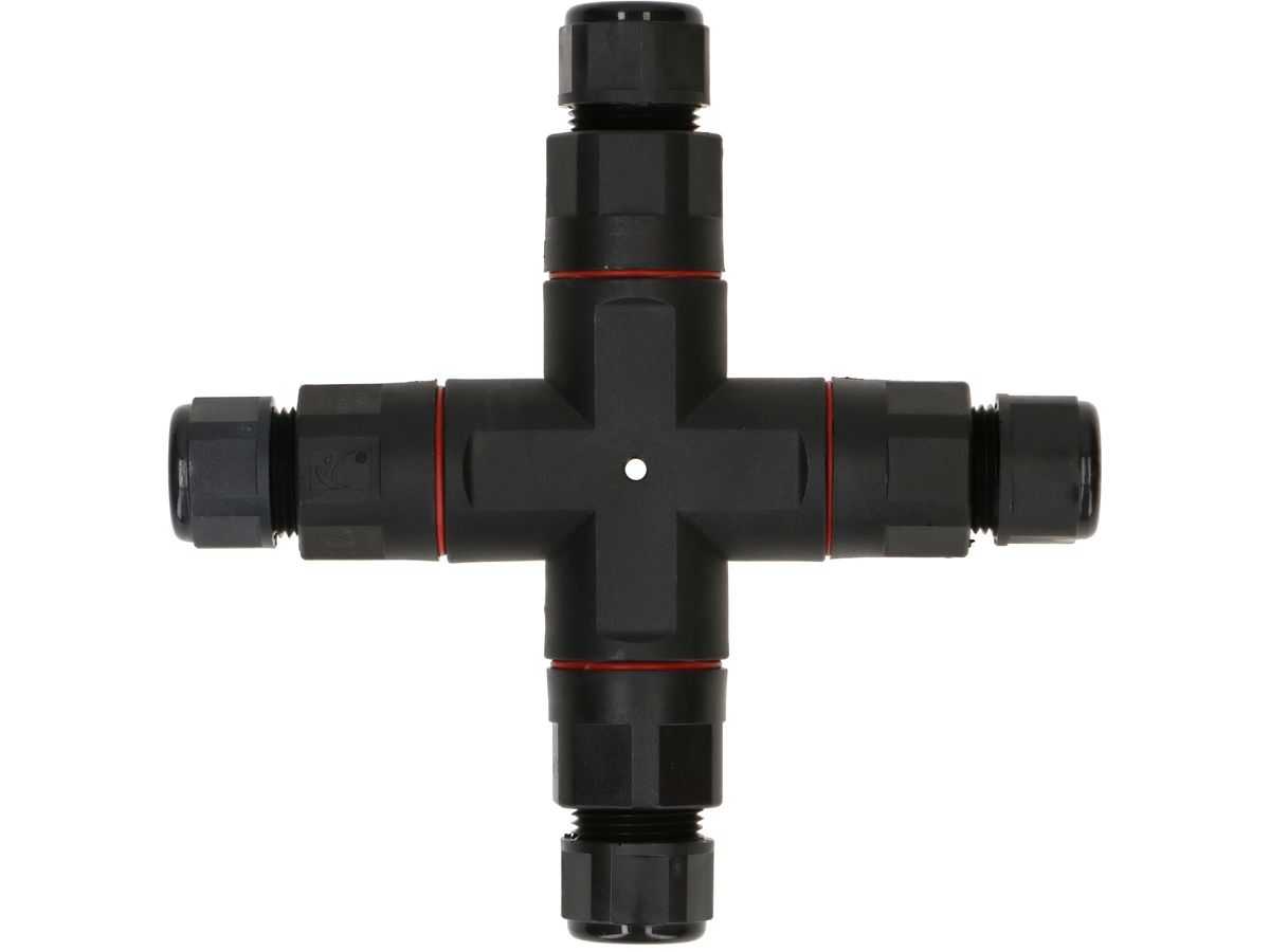 Kabelverbinder X-Stück IP68 schwarz 3-polig 16A/250V - MAX HAURI AG