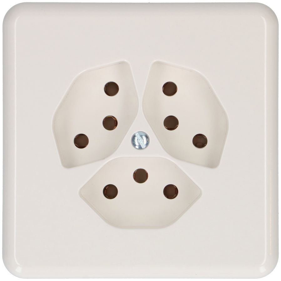 Steckdose 3x Typ 13 Gr.1x1 UP Mica Standard weiss - MAX HAURI AG