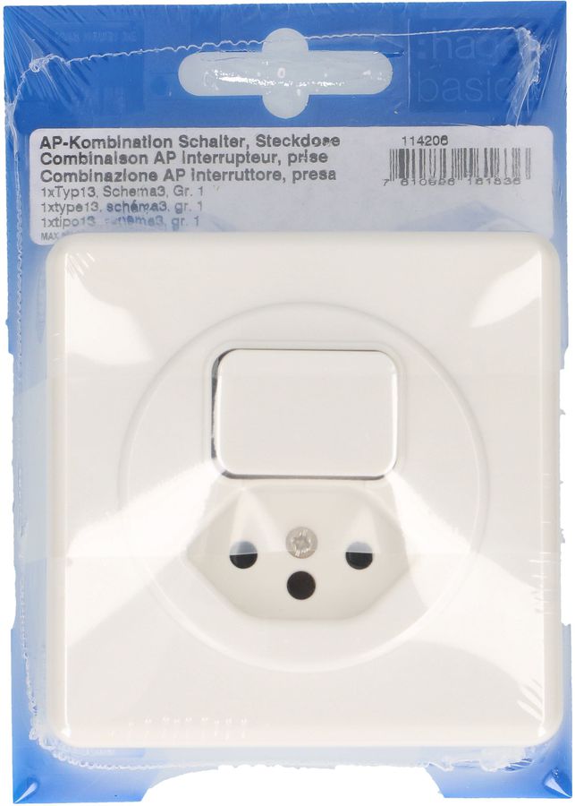 Kleinkombi Schema 3 / Typ 13 Gr.1x1 AP Basico weiss - MAX HAURI AG