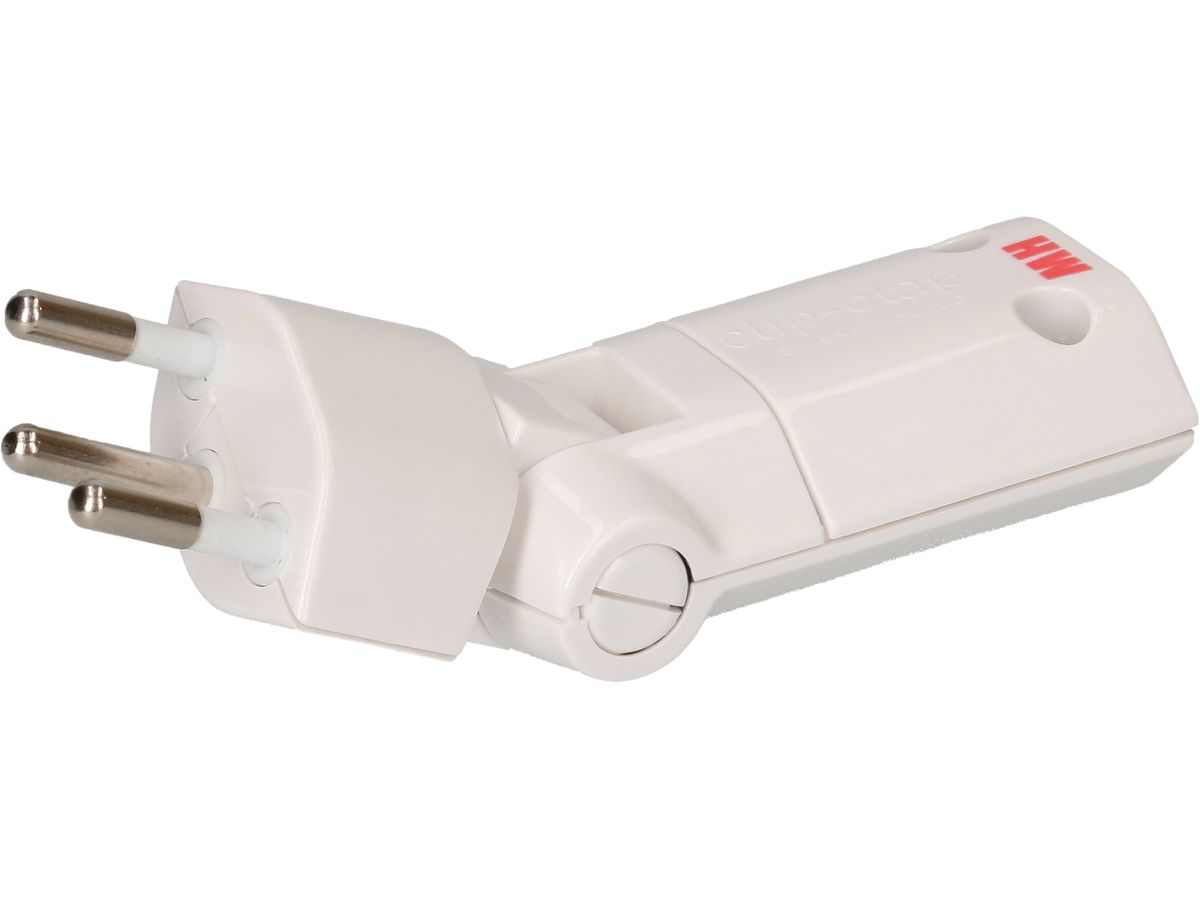 clip-clap Stecker Typ 12 wiederanschliessbar drehbar weiss - MAX HAURI AG